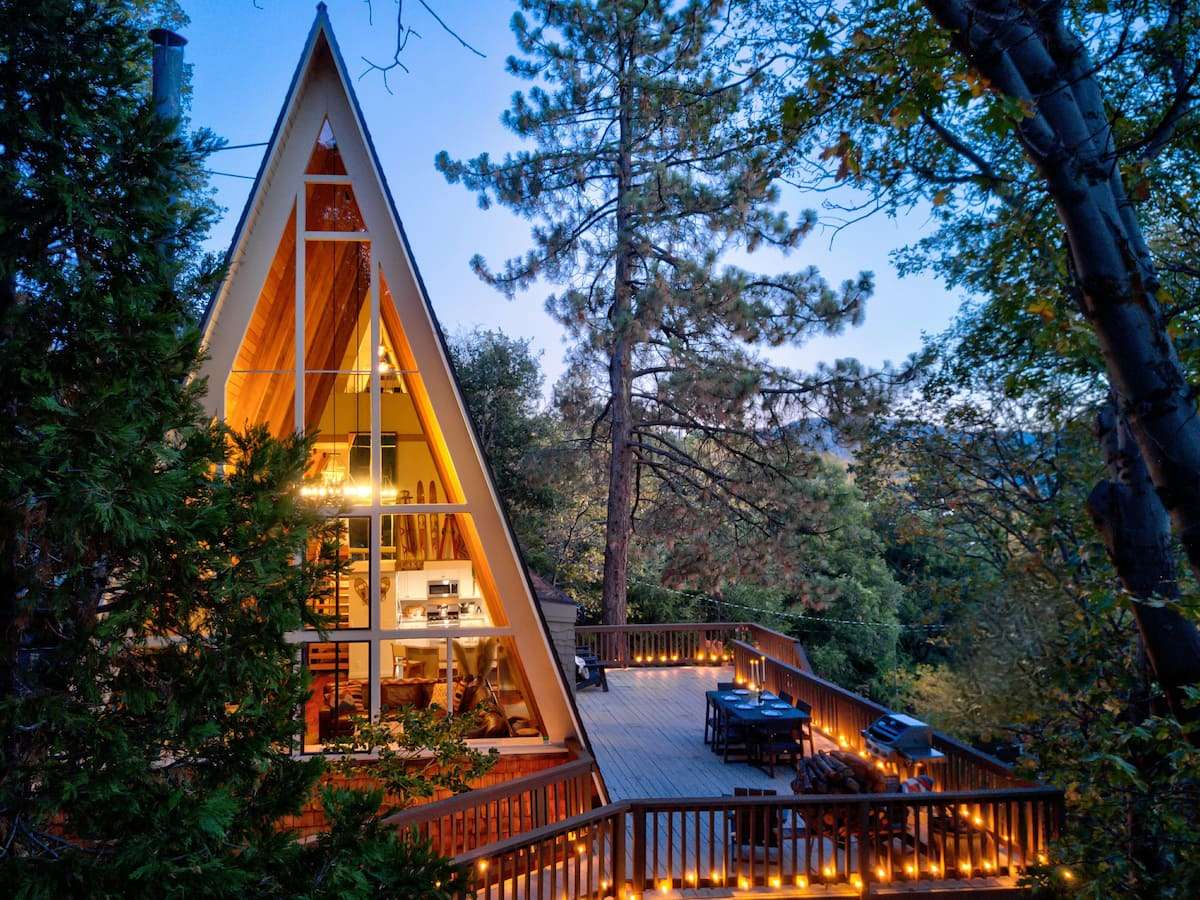 Classic A-Frame Tiny House with Lake View - Dream Tiny Living