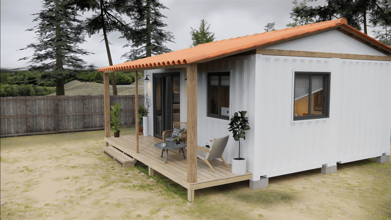 320 Sqft Tiny Container House Design Idea - Dream Tiny Living