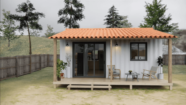 320 Sqft Tiny Container House Design Idea - Dream Tiny Living