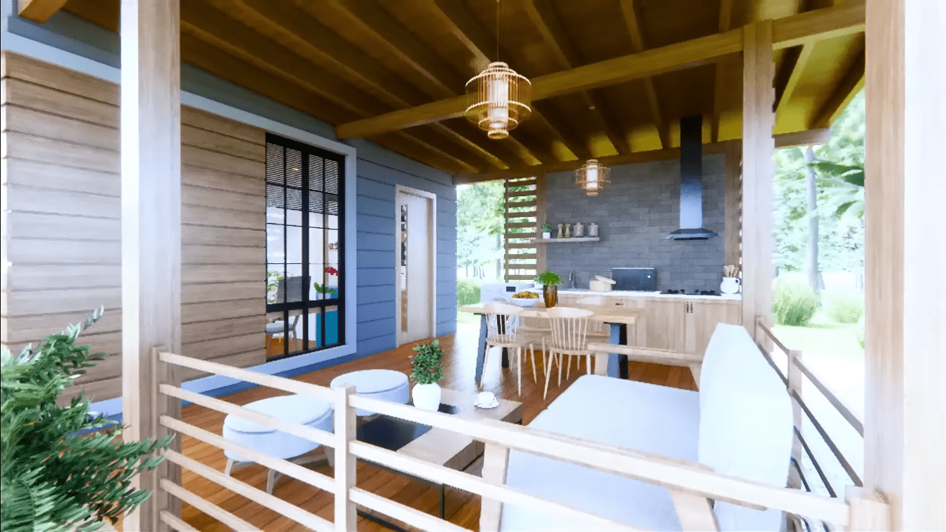 Cute Tiny Farmhouse Design Idea 5m x 8m - Dream Tiny Living