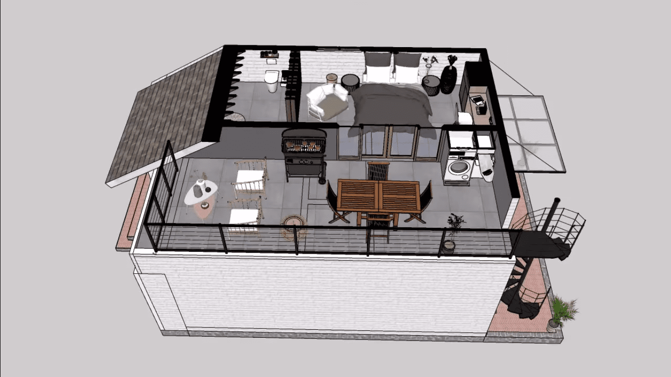 Tiny House with Loft Design Ideas 6m x 8m - Dream Tiny Living