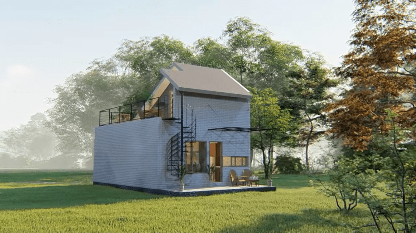 Tiny House with Loft Design Ideas 6m x 8m - Dream Tiny Living