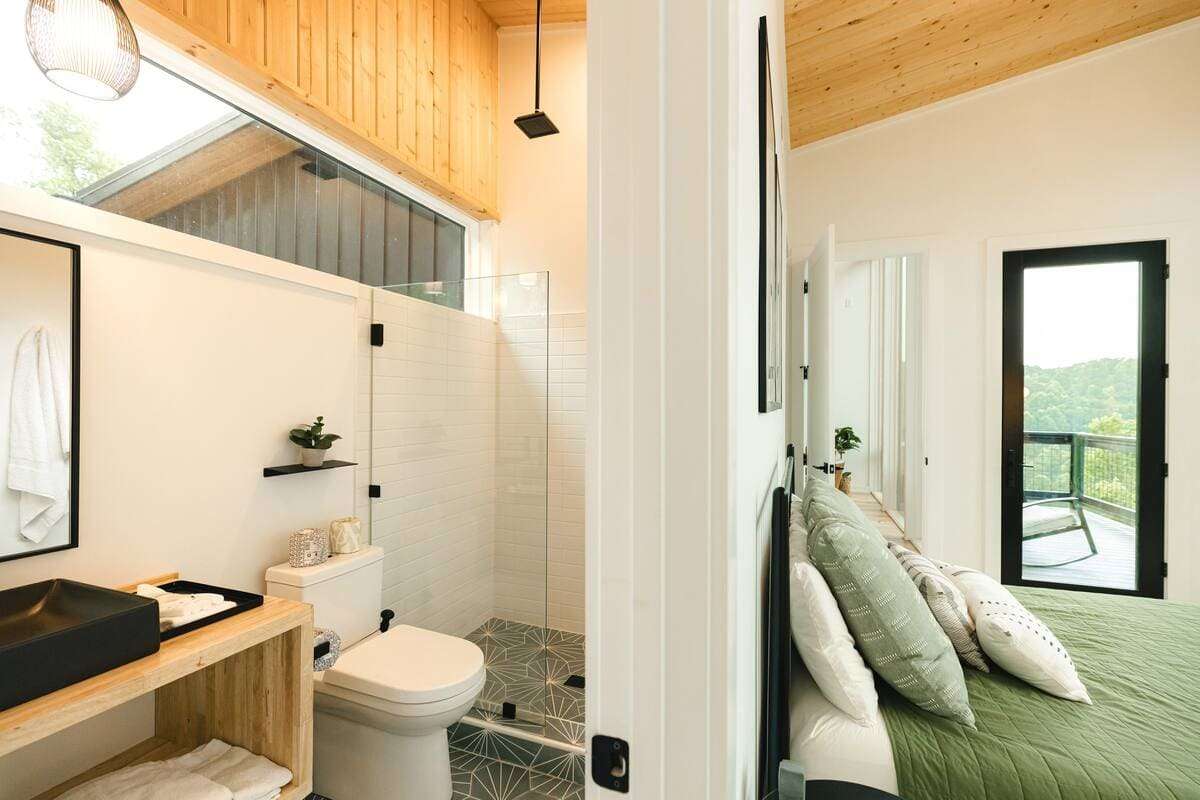 Glass-Walled Cottage with Smoky Mountain View - Dream Tiny Living