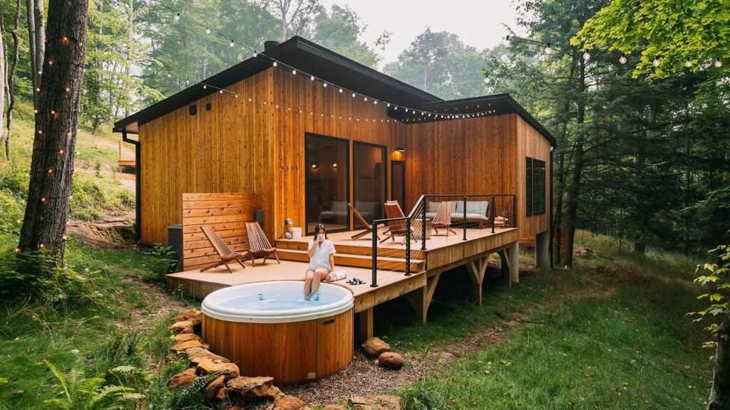 Gorgeous Tiny Cabin Next to the Waterfall - Dream Tiny Living