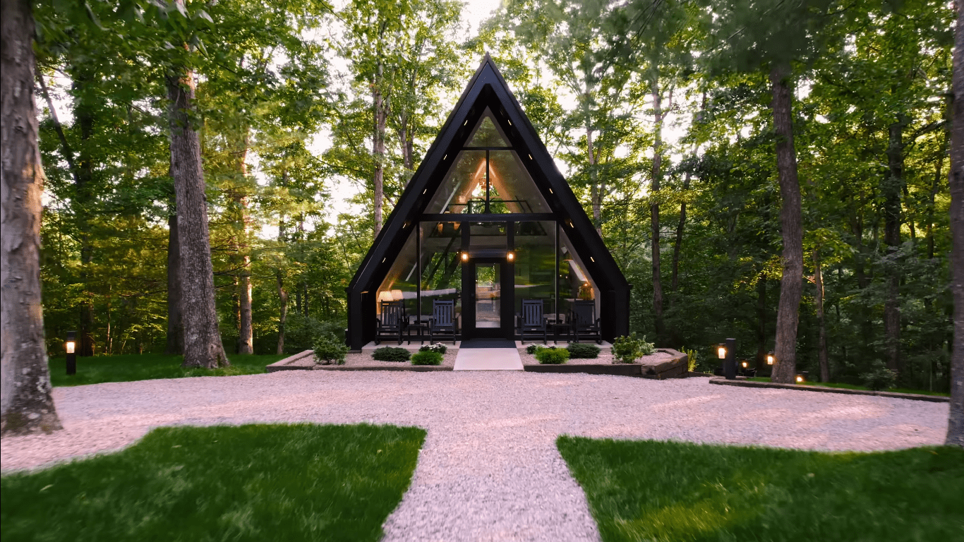 Sleek and Modern A-frame Cabin - Dream Tiny Living
