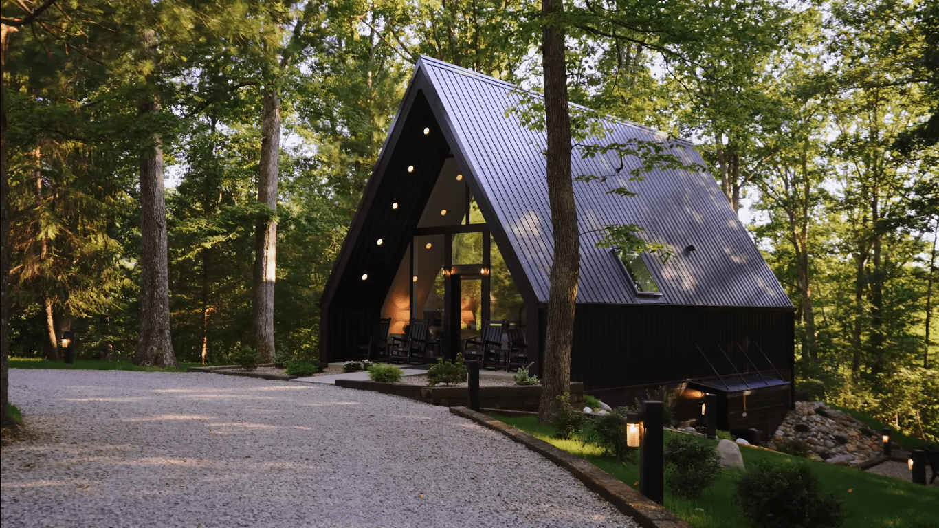 Sleek and Modern A-frame Cabin - Dream Tiny Living