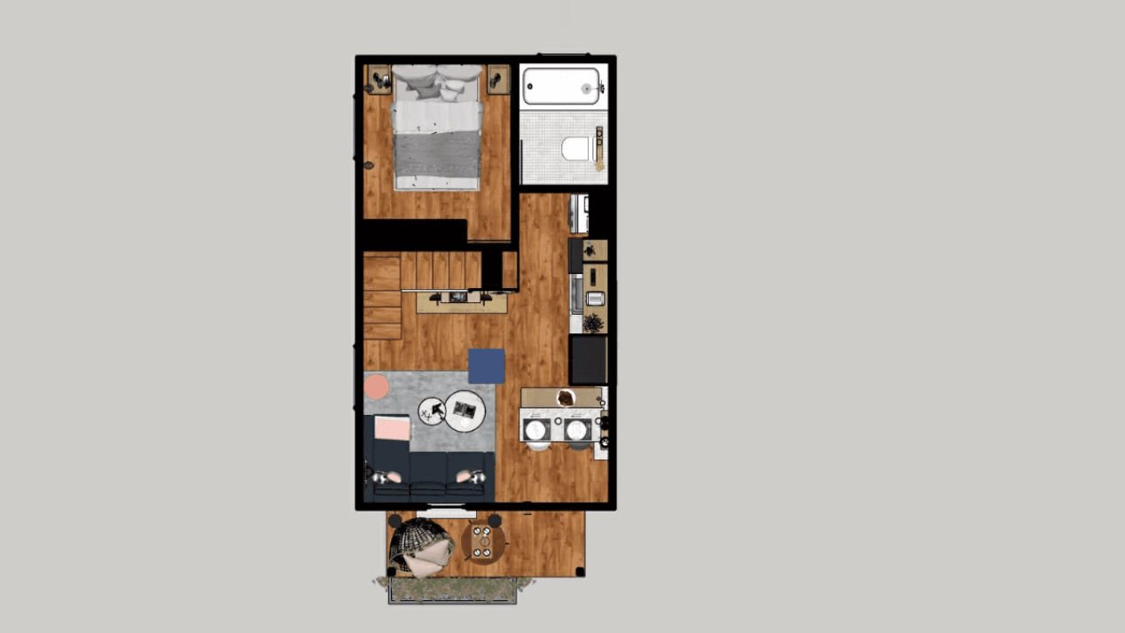 Two Bedroom Tiny House 4m x 7m - Dream Tiny Living