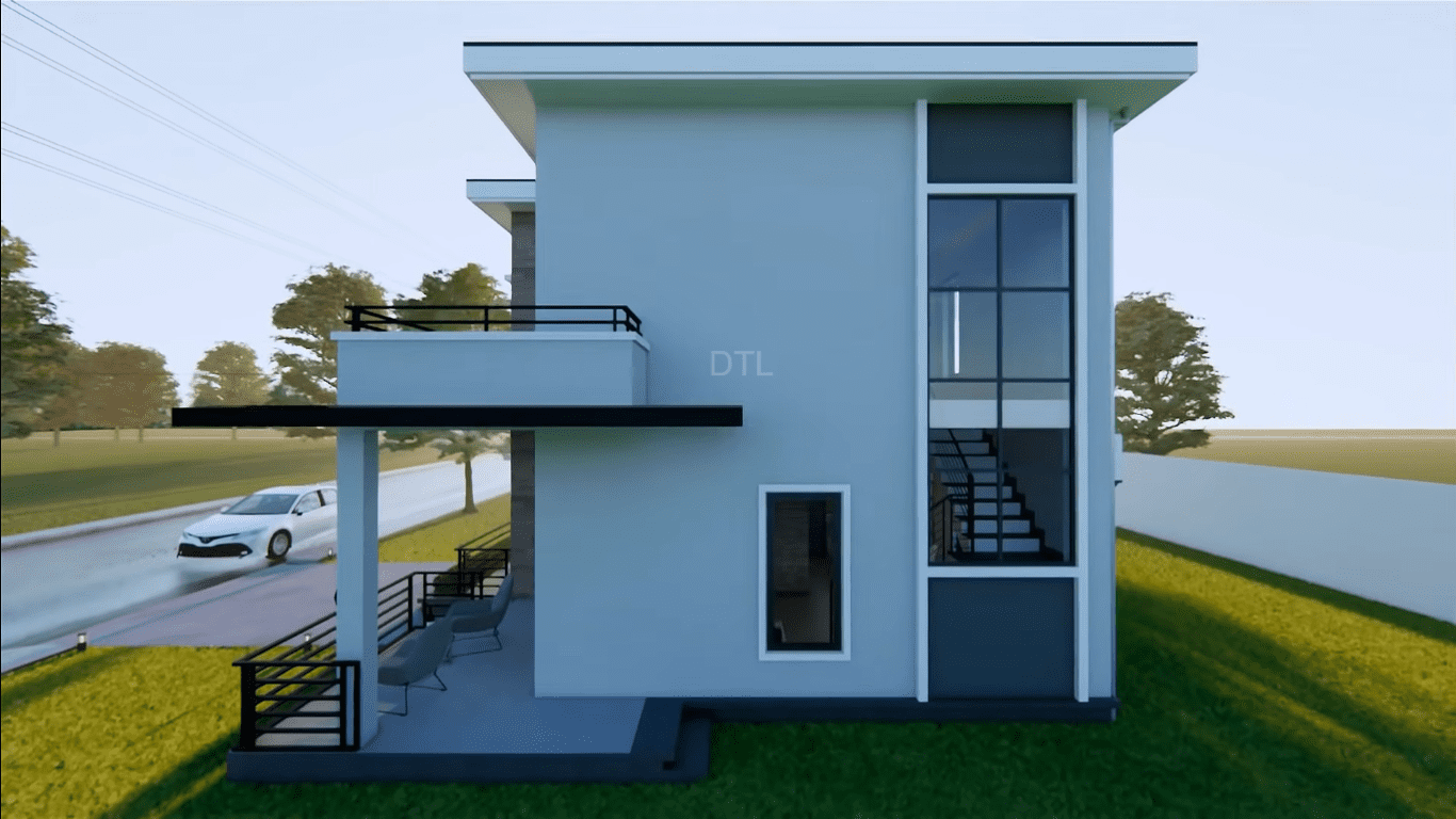 Two Storey Small House Design 7m x 7.5m - Dream Tiny Living