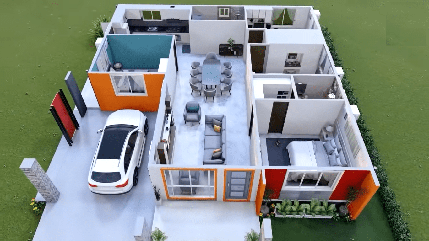 Colorful Simple Small House Design - Dream Tiny Living
