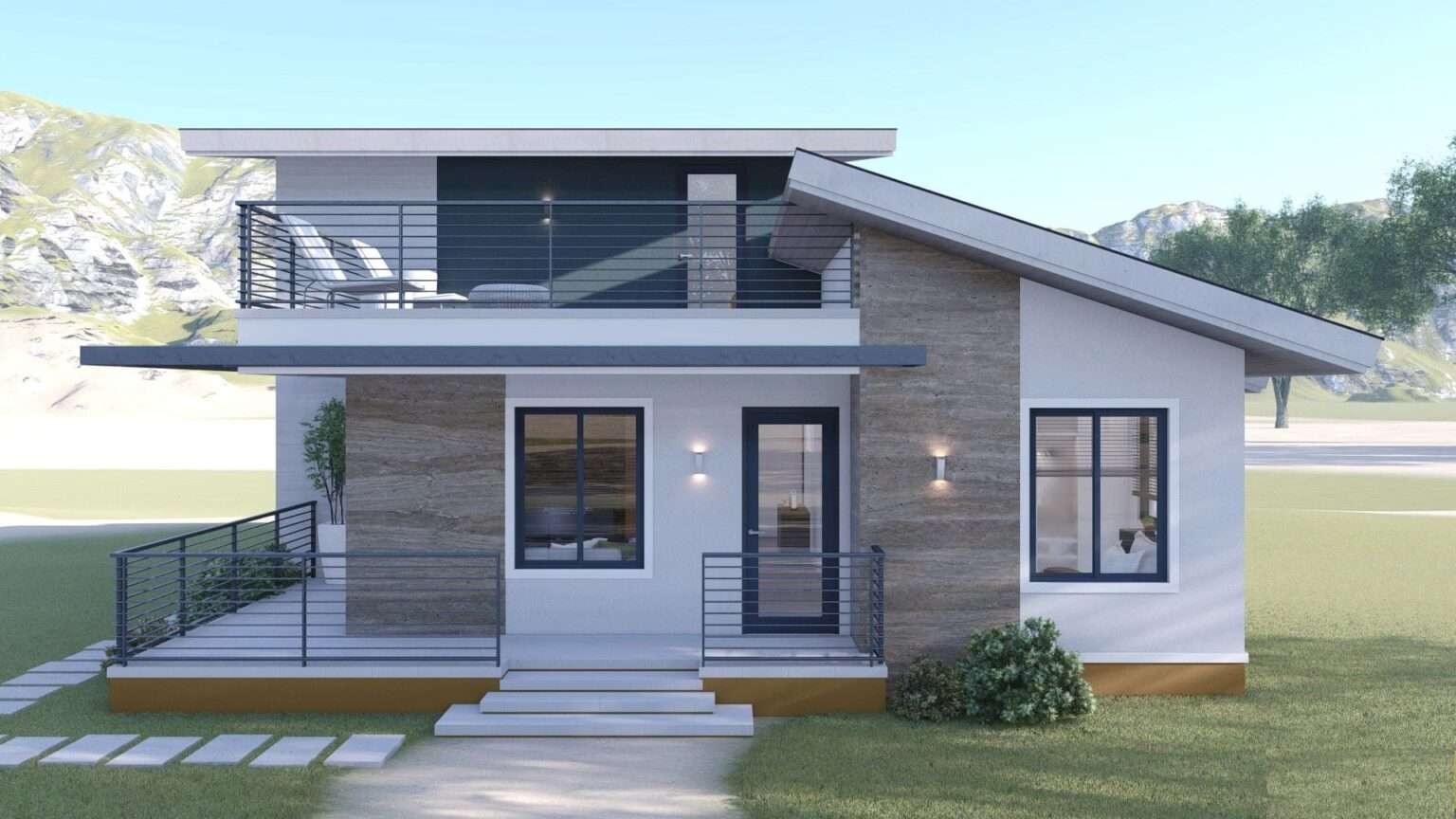 2 Storey Small House Design 9.90m x 11.60m - Dream Tiny Living