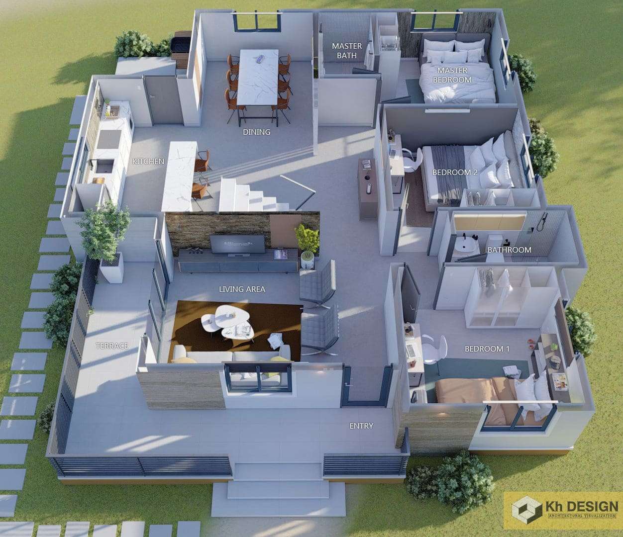 2 Storey Small House Design 9.90m x 11.60m - Dream Tiny Living