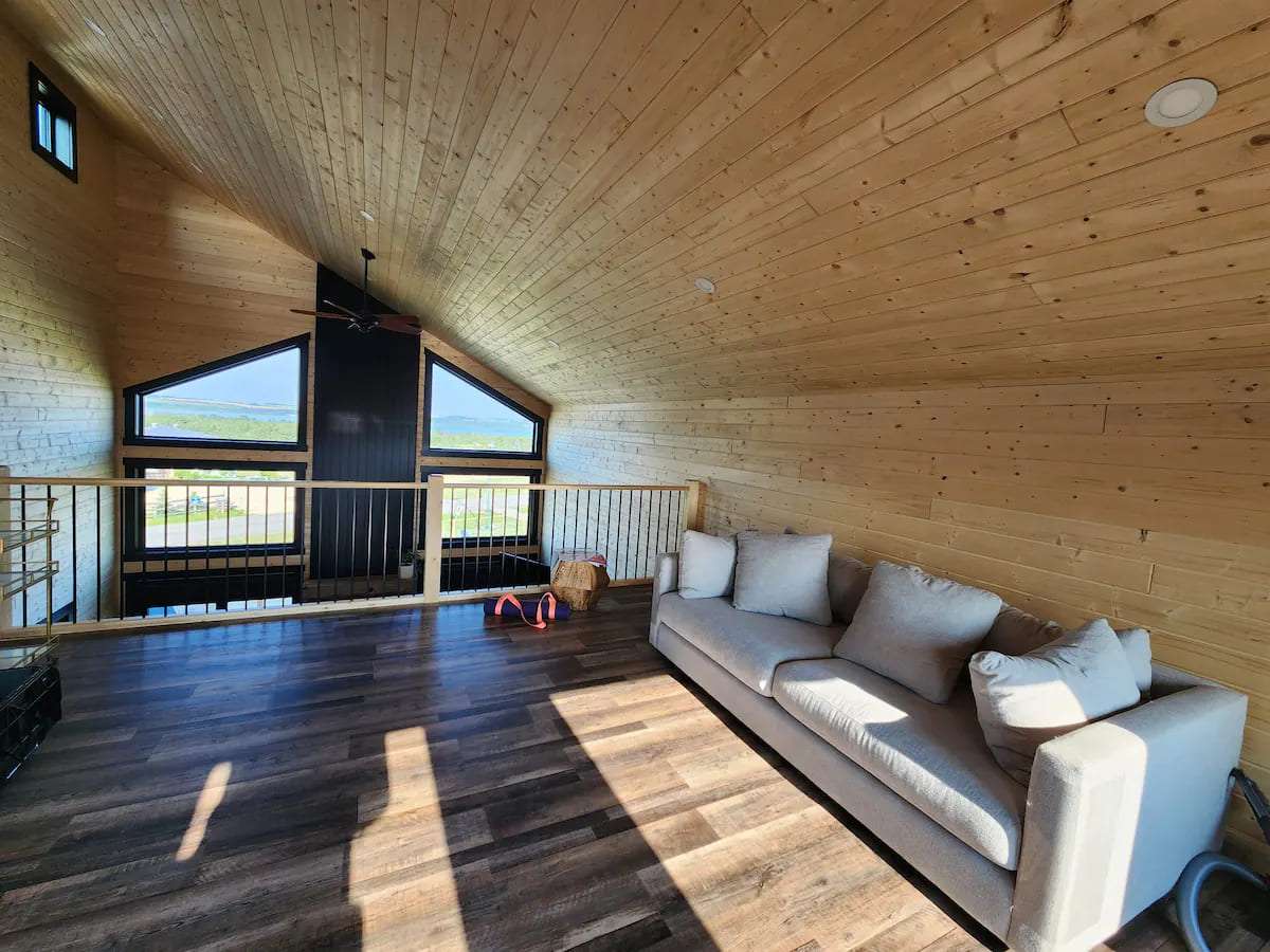 Knotty Pine Cabin with Lake View - Dream Tiny Living
