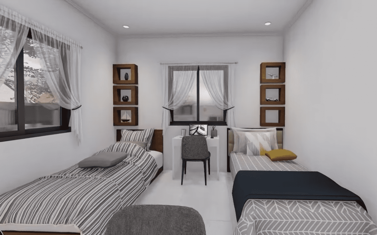 Small House Design in Gray and White Tones - Dream Tiny Living