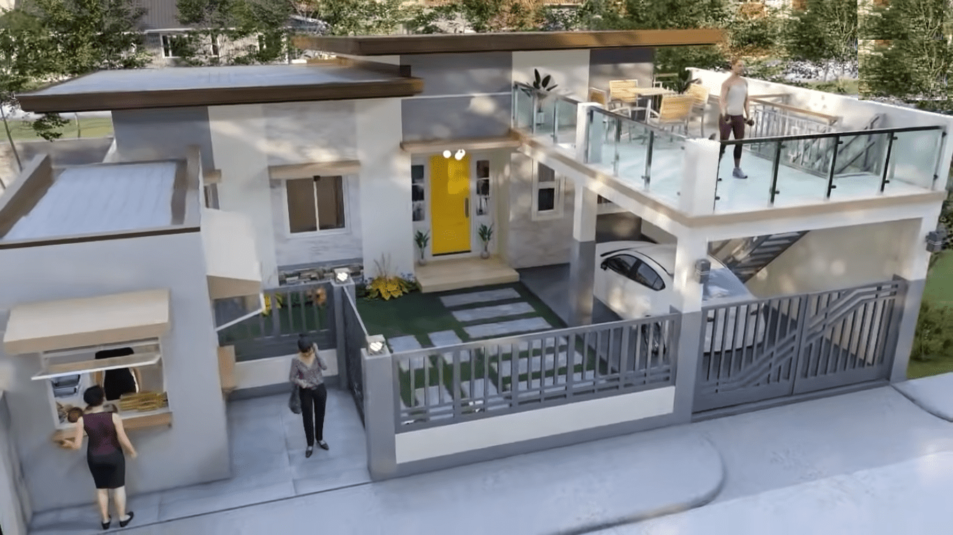 Beautiful Small House Design with Roof Deck - Dream Tiny Living