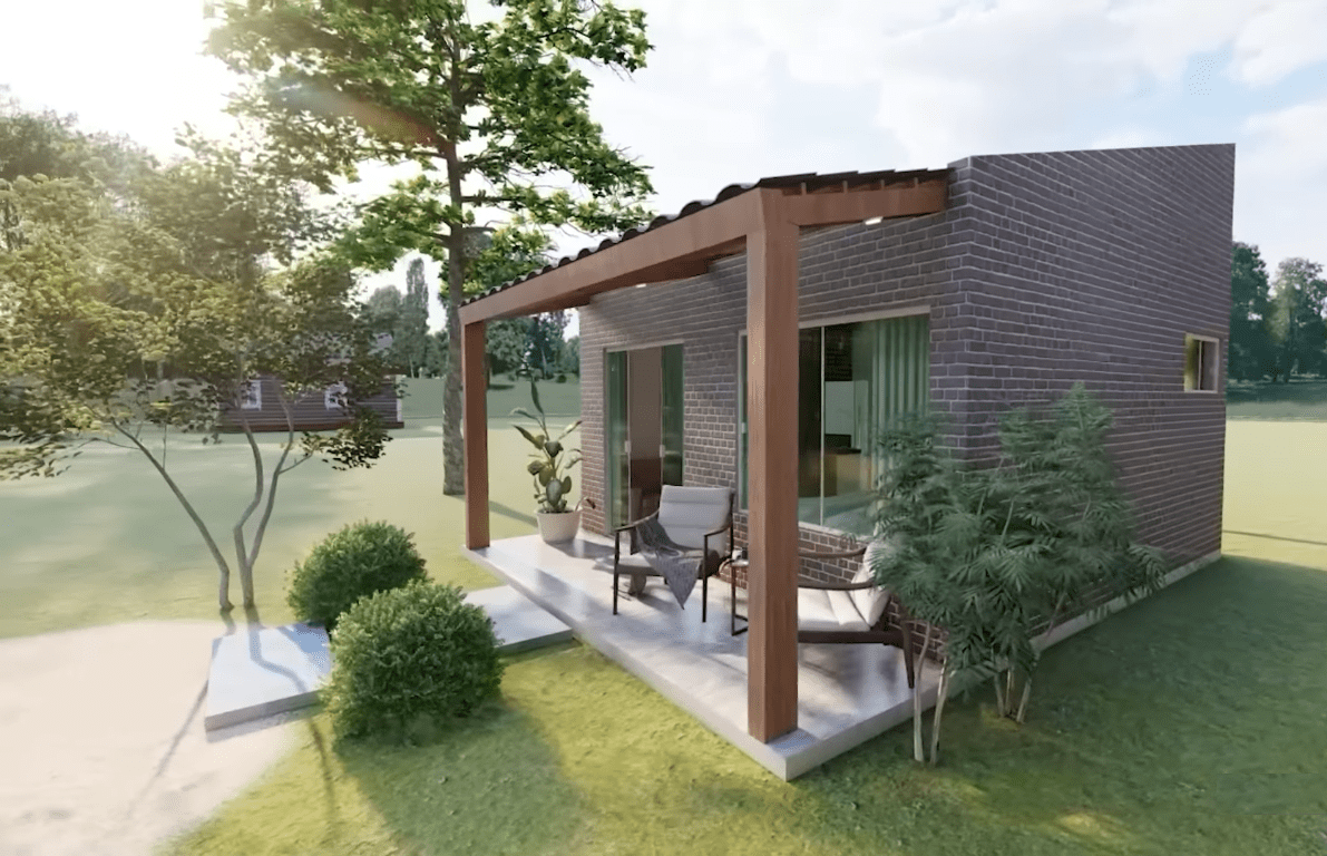Brick Look Tiny House – Dream Tiny Living » HouseDesigns