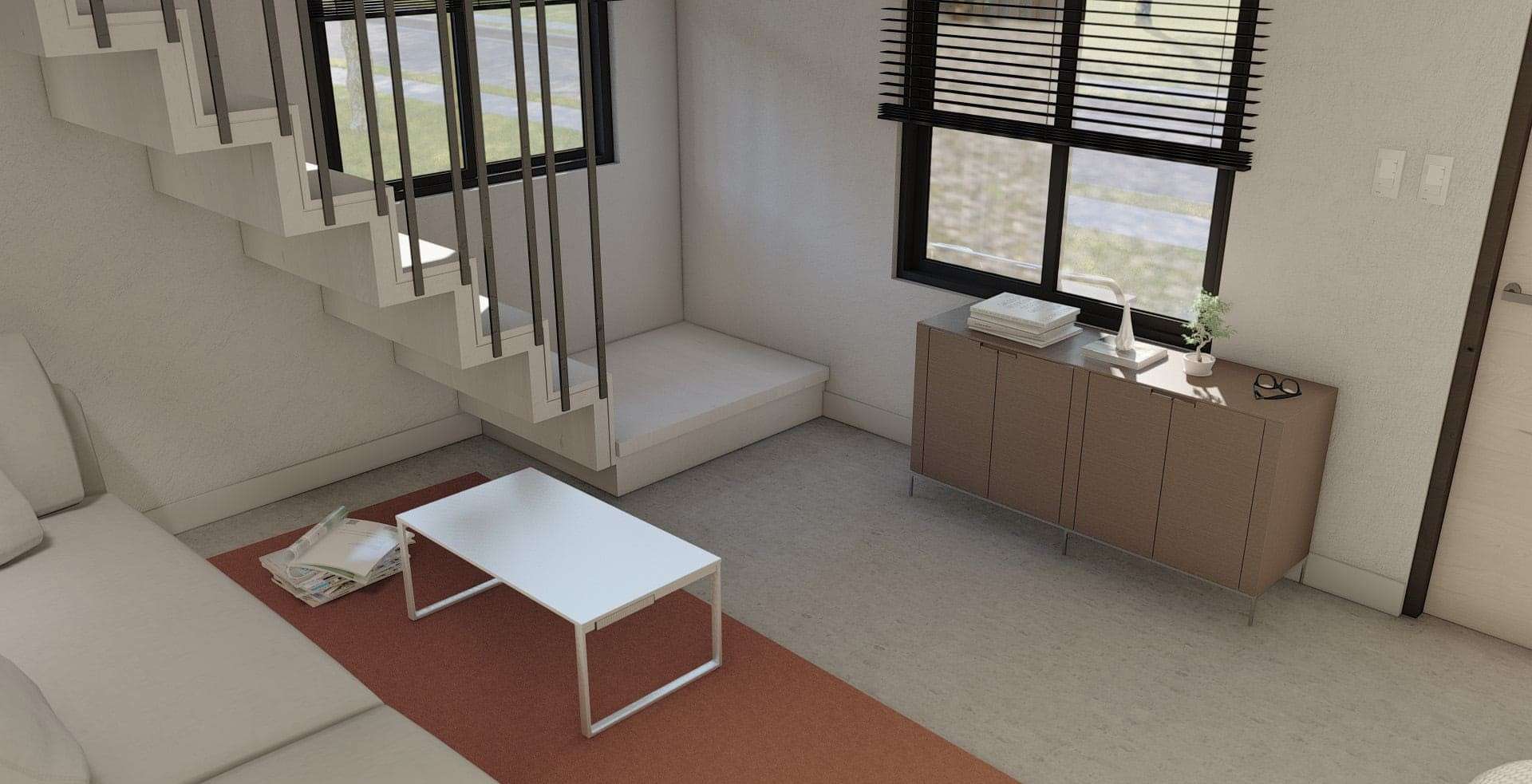 Small House Design with 2 Floors and Deck - Dream Tiny Living