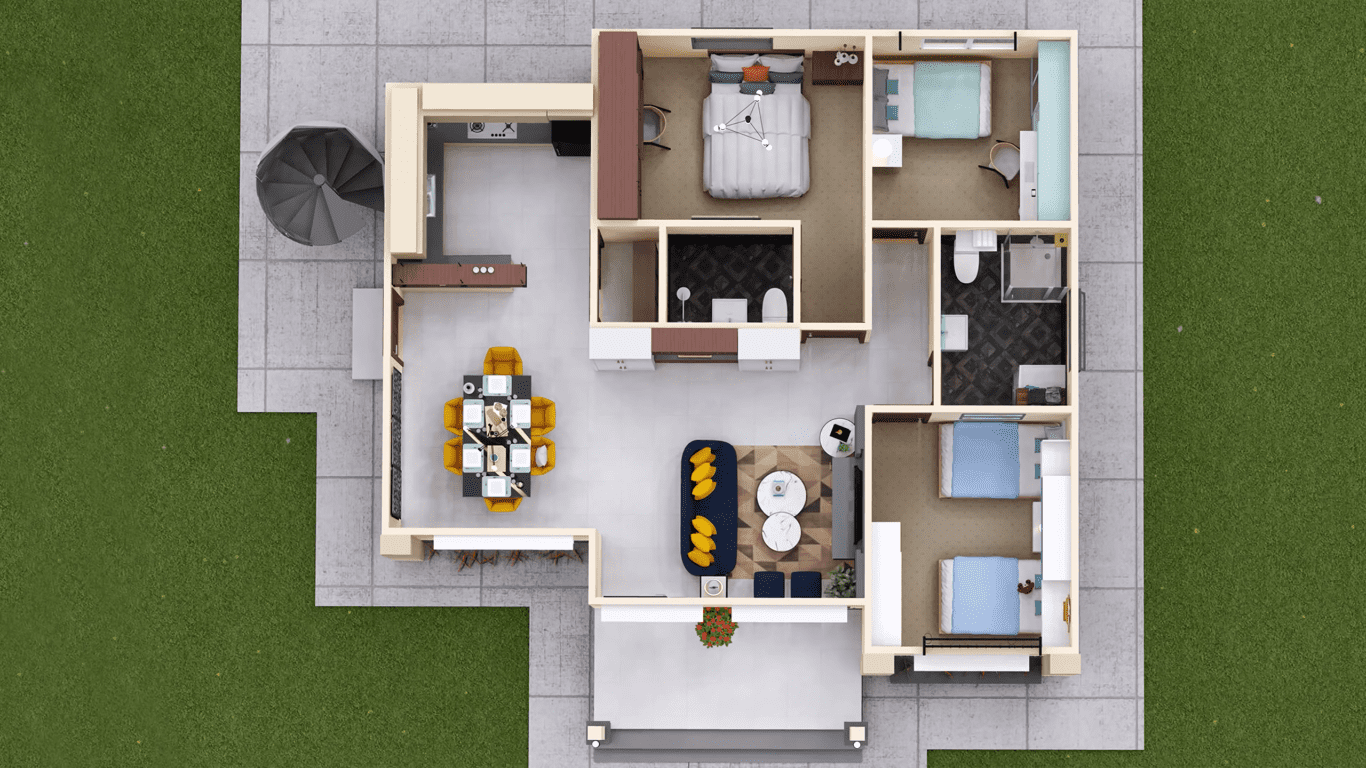 Small House Design with Terrace 82 Sqm - Dream Tiny Living