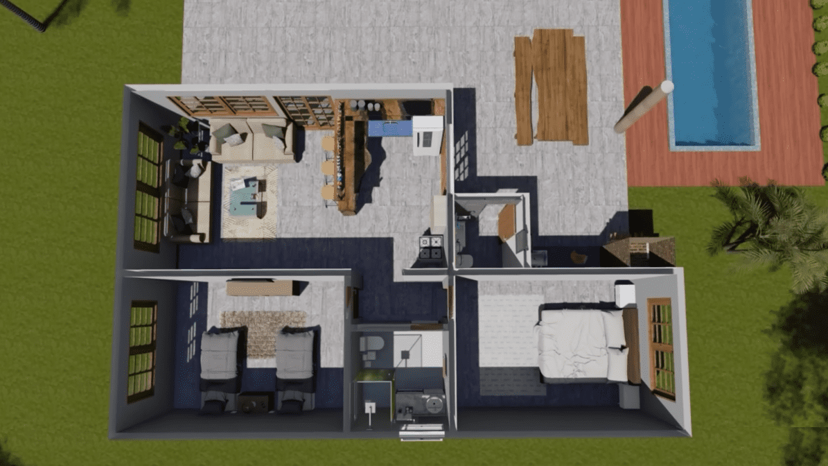 Two-Bedroom Rustic Brick Cottage - Dream Tiny Living