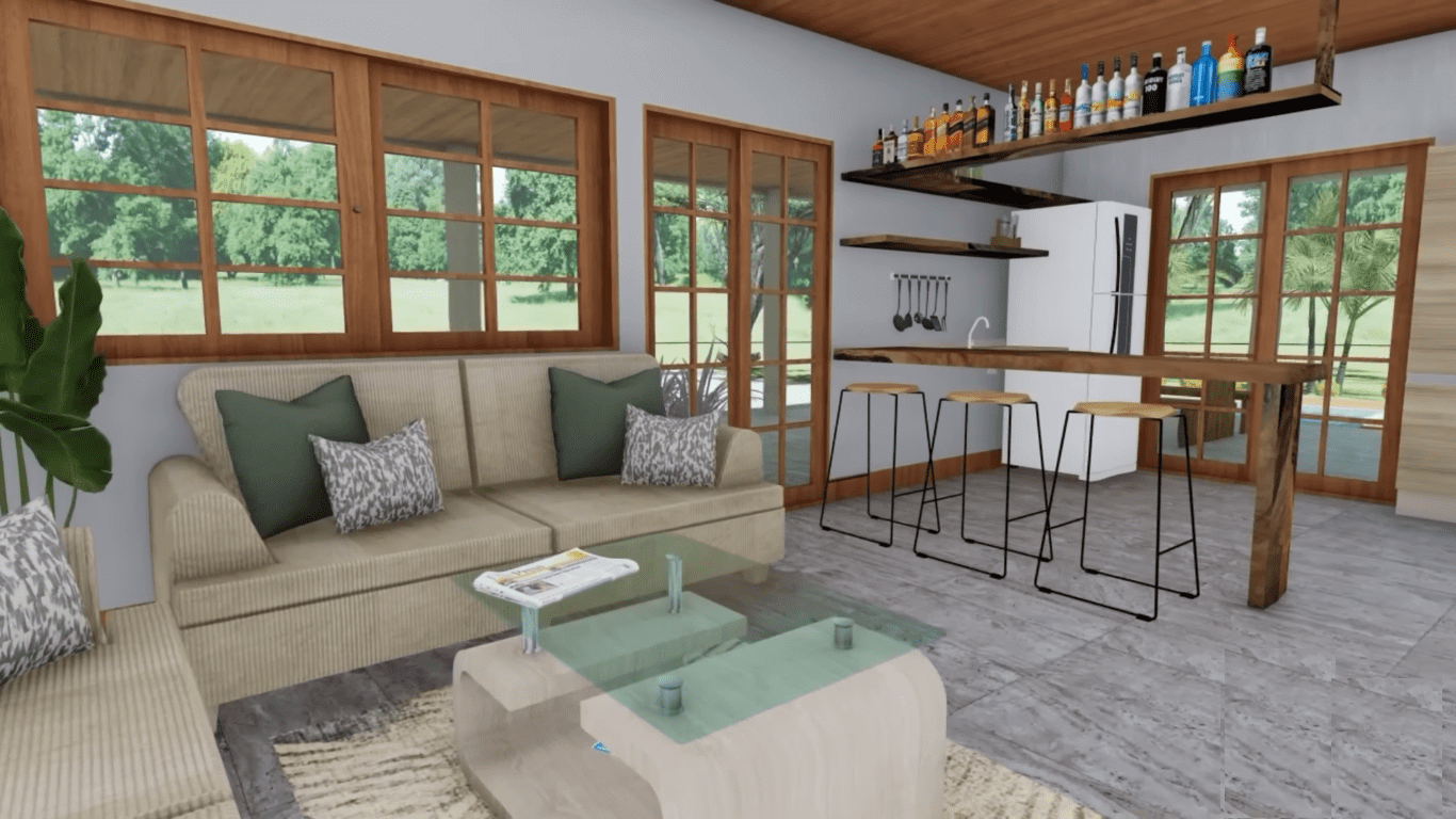 Two-Bedroom Rustic Brick Cottage - Dream Tiny Living