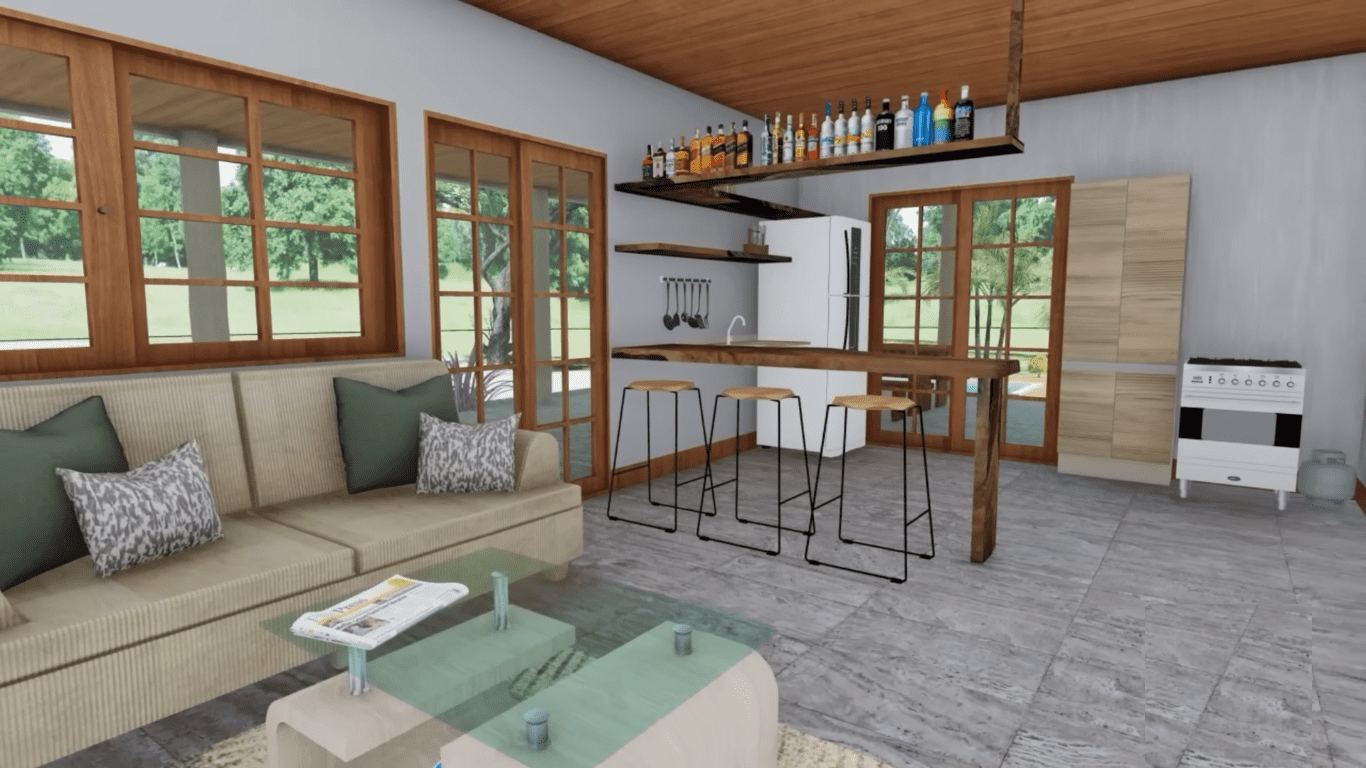 Two-Bedroom Rustic Brick Cottage - Dream Tiny Living