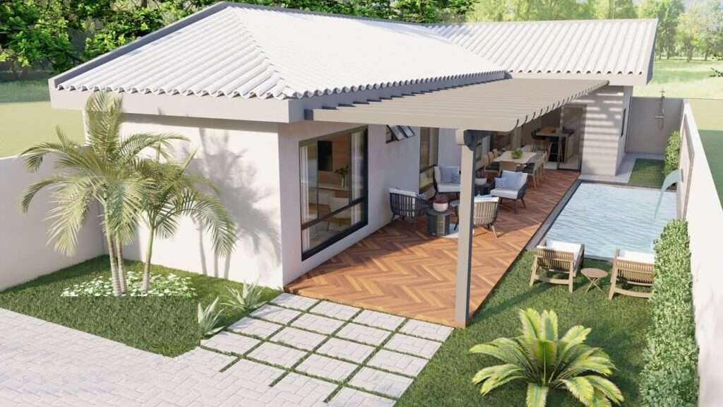 Small L-Shaped House Located on Small Land - Dream Tiny Living